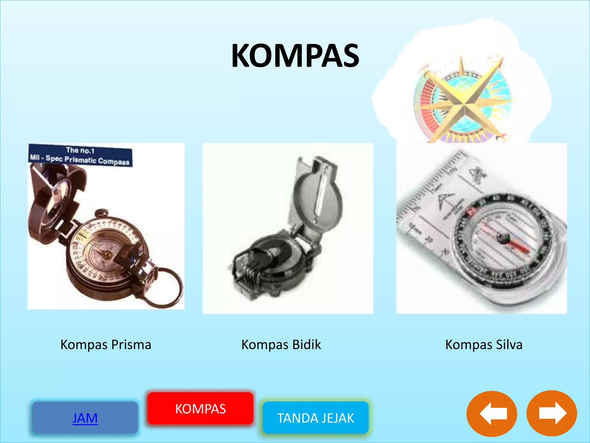 Materi Pramuka kompas, tanda jejak, dan jam | PPTX