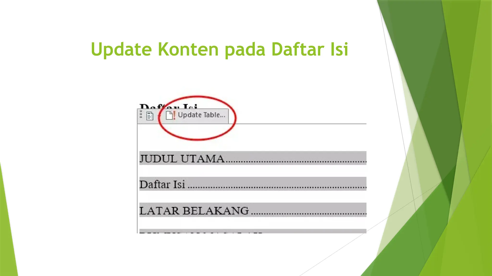 Materi KTF Membuat Daftar Isi Otomatis Pada Microsoft Word.pptx