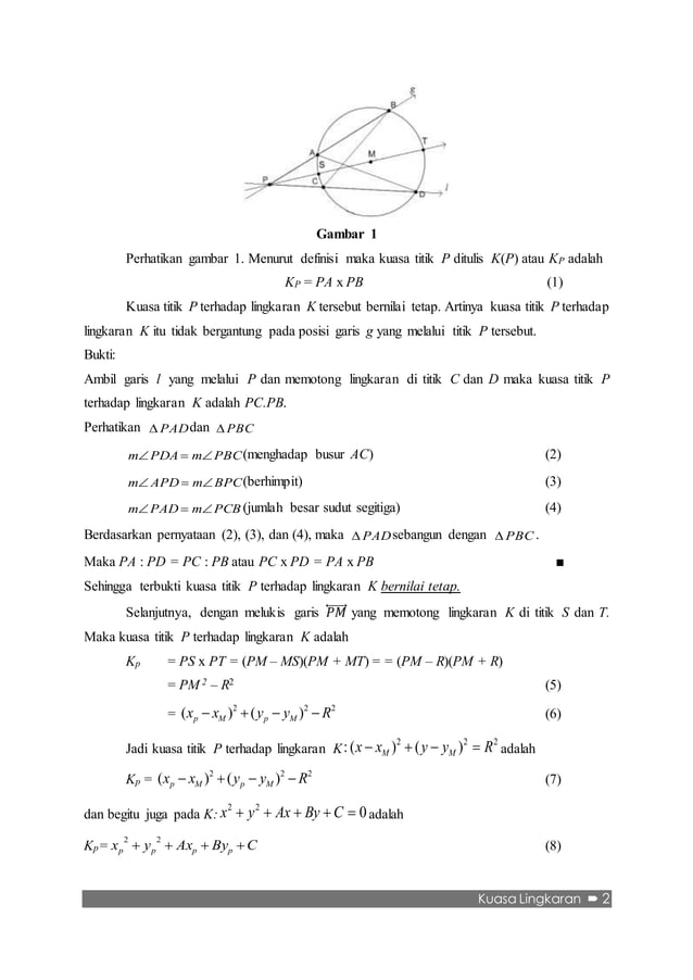 Materi kuasa lingkaran | PDF