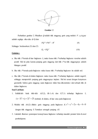 Materi kuasa lingkaran | DOCX