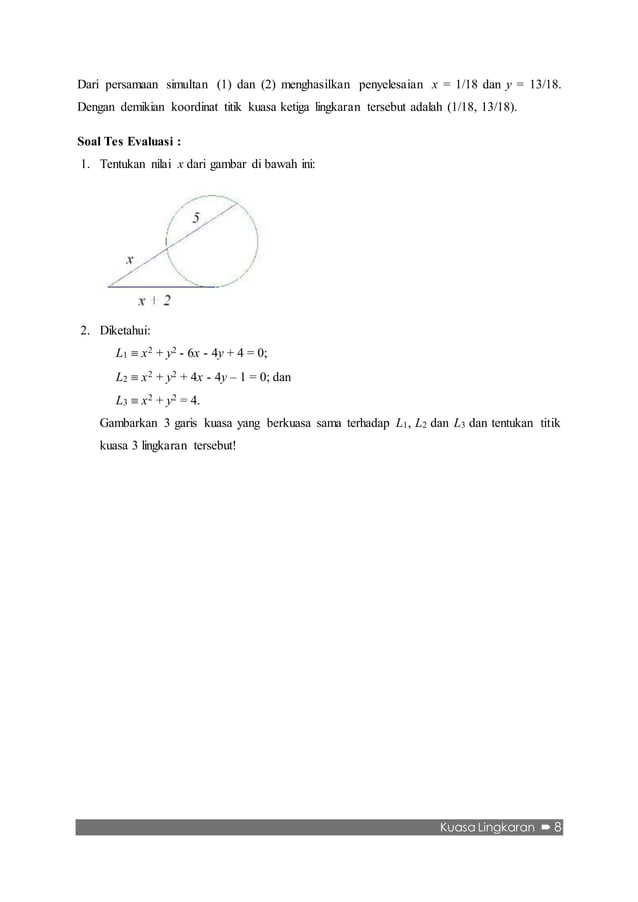 Materi kuasa lingkaran | PDF