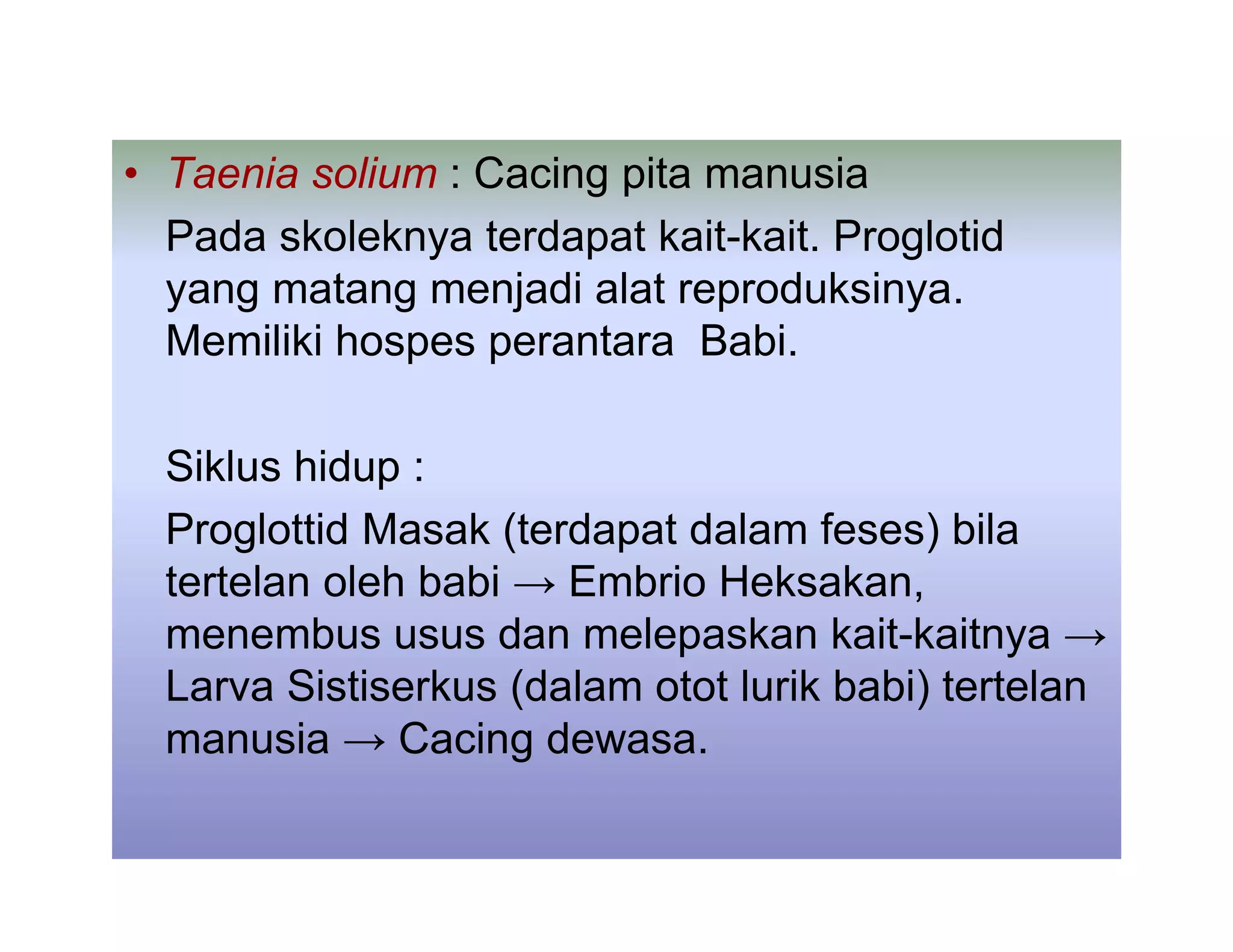 Materi kul. bio aver (platyhelminthes) | PDF