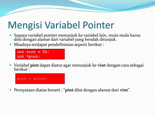 Materi kuliah 03 pointer part 1 | PPT