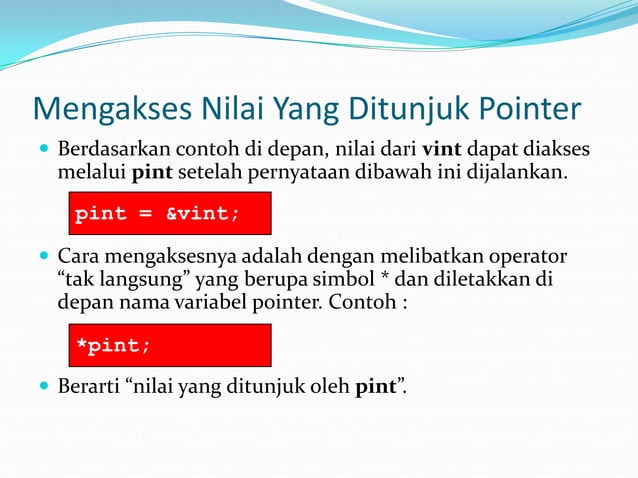 Materi kuliah 03 pointer part 1 | PPT