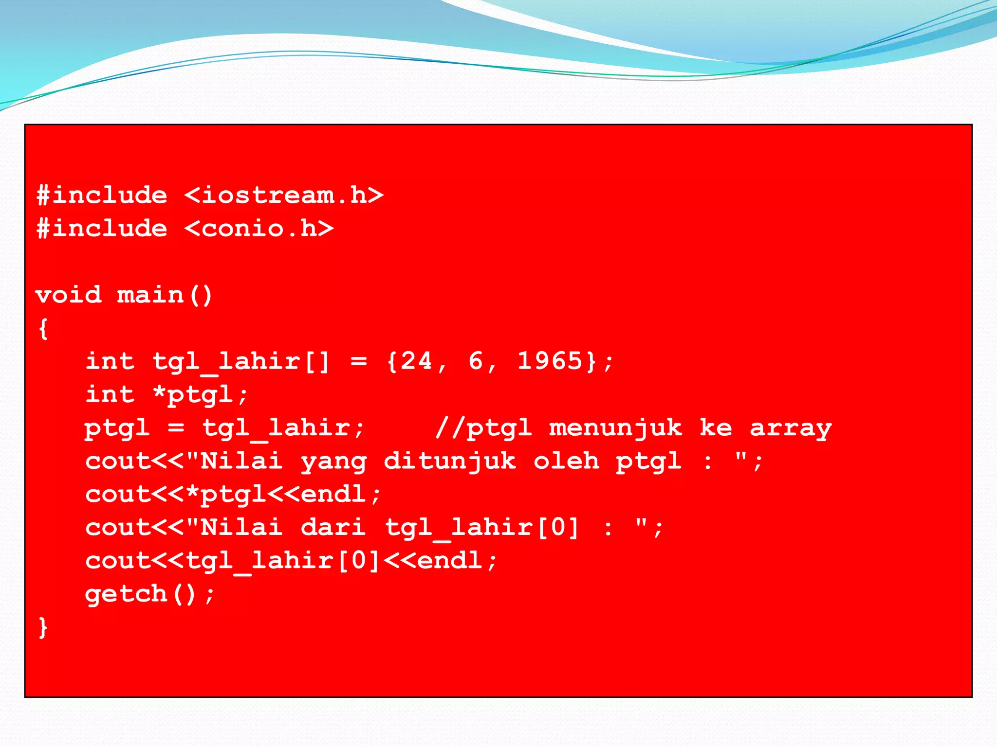 Materi kuliah 04 pointer part 2 | PPTX