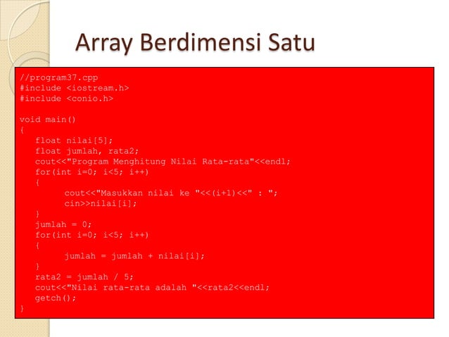 Materi kuliah 15 array part 1 | PPT