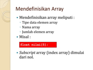 Materi kuliah 15 array part 1 | PPT