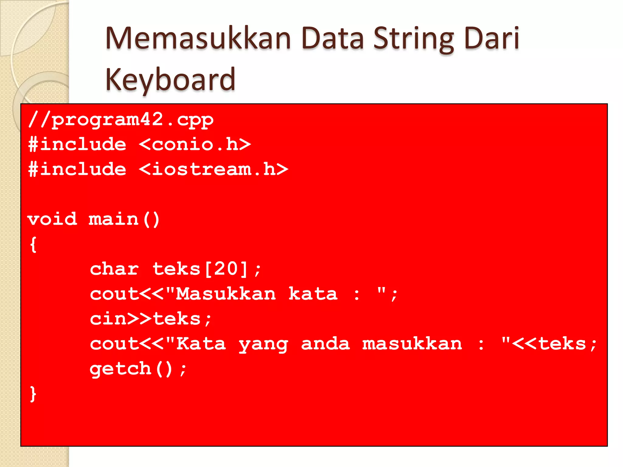 Materi kuliah 17 string | PPTX