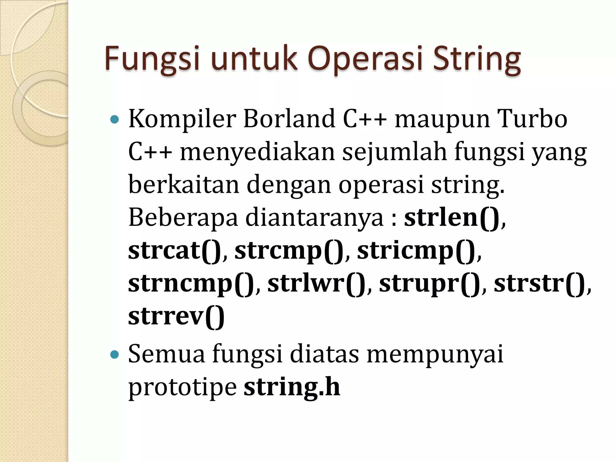 Materi kuliah 17 string | PPTX