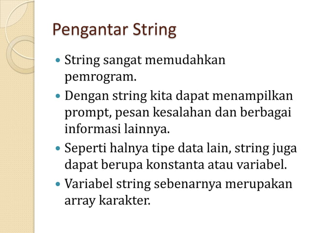 Materi kuliah 17 string | PPTX