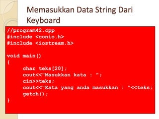 Materi kuliah 17 string | PPTX