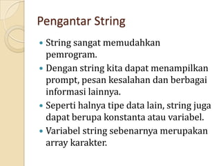Materi kuliah 17 string | PPT