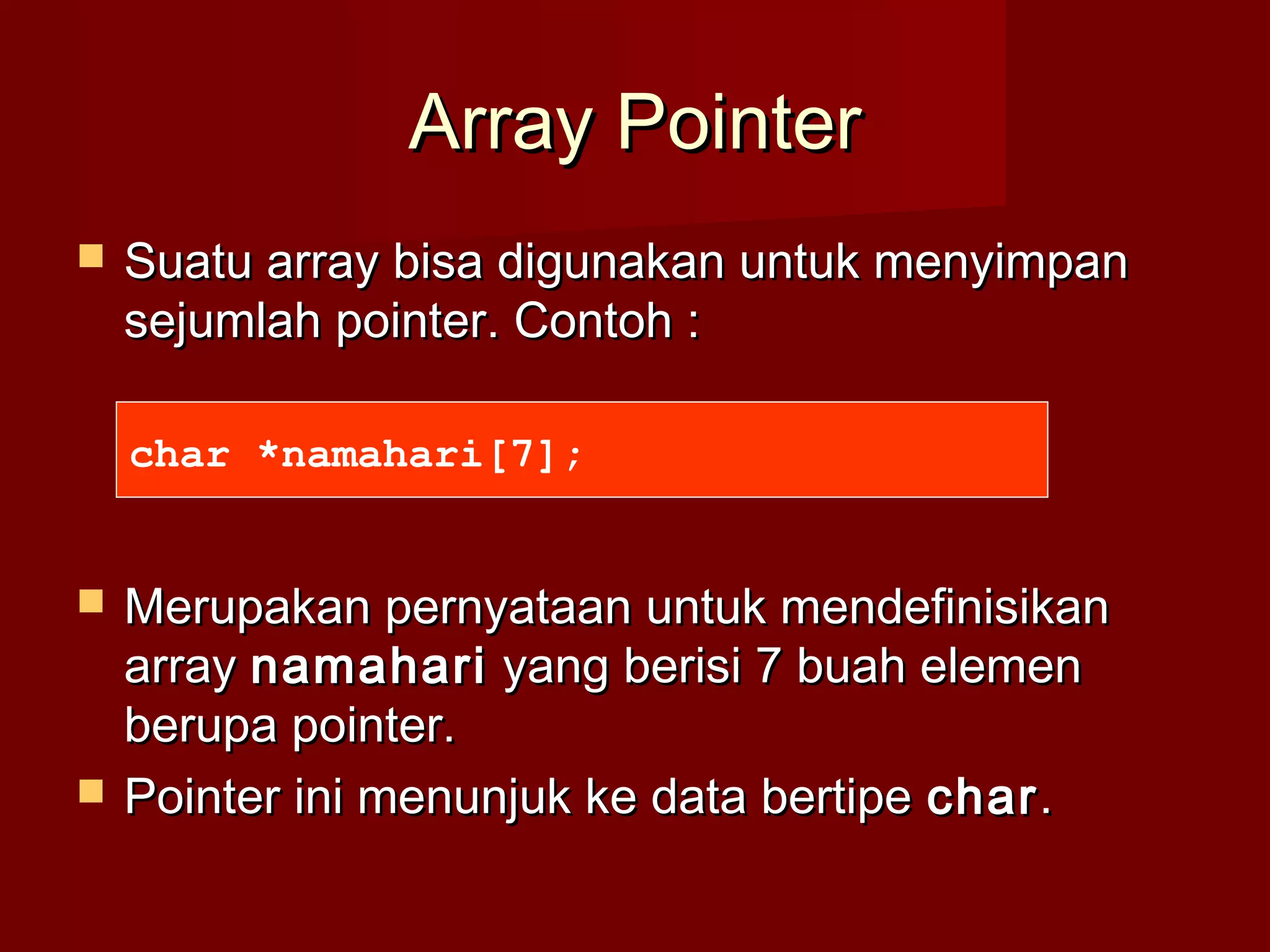 Materi kuliah 23 pointer part 3 | PPT