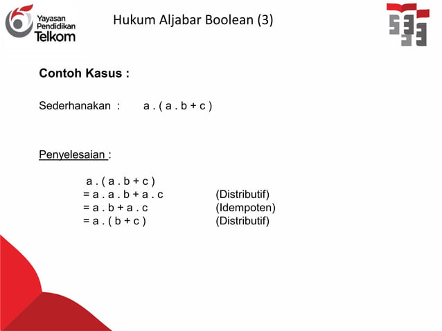 Materi Kuliah mengenai Aljabar dan Boolean | PDF