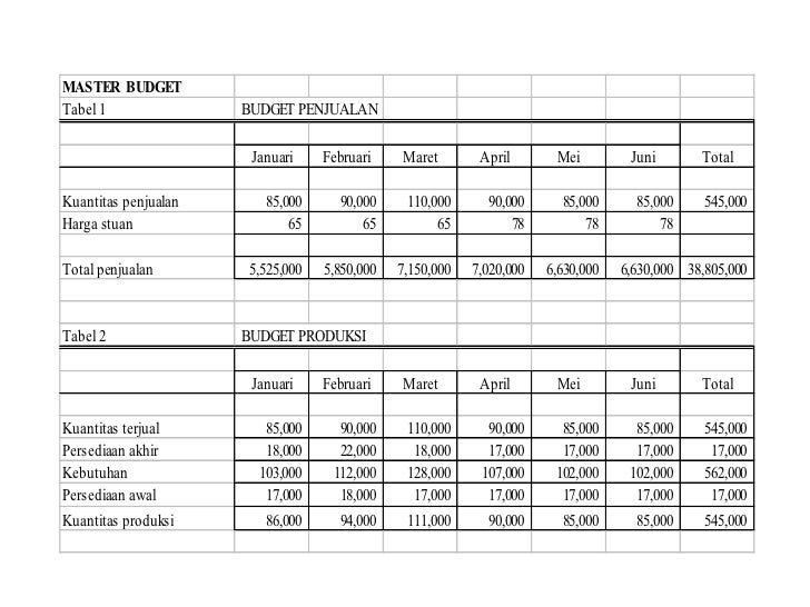 Pelatihan Penyusunan Master Budget