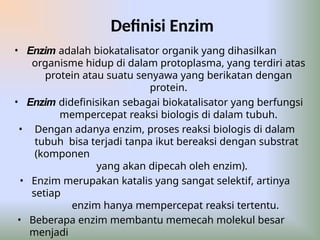 merupakan materi kuliah biokimia umum Enzim.pptx