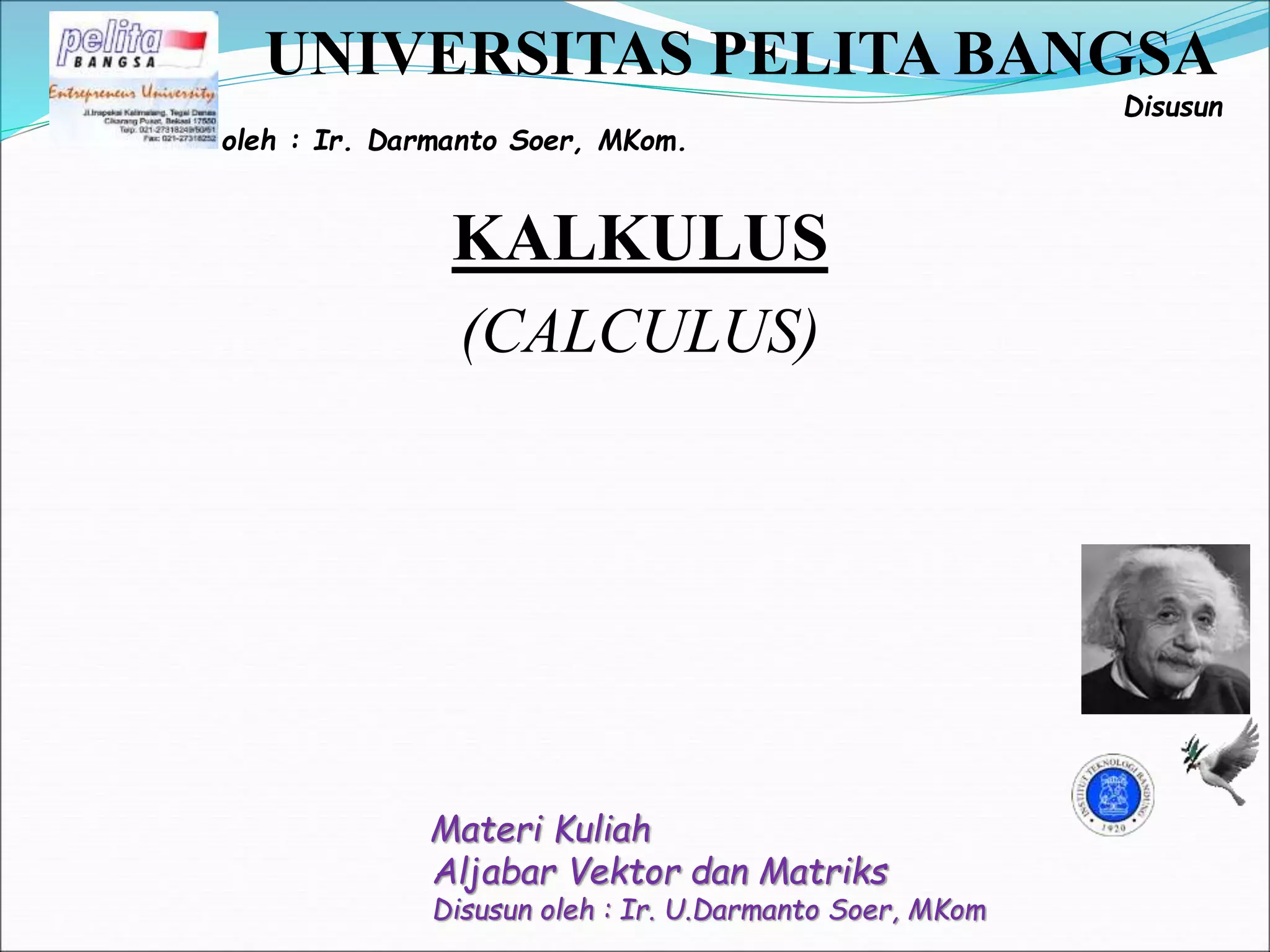 Materi Kuliah CALCULUS -- Barisan dan Deret ARITMATIKA dan GEOMETRI.ppt