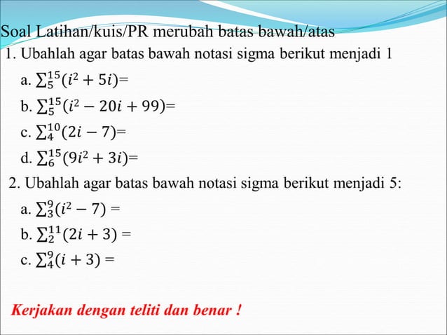 Materi Kuliah CALCULUS -- Barisan dan Deret ARITMATIKA dan GEOMETRI.ppt