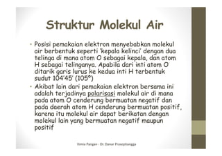 ITP UNS Semester 3, KIMIA PANGAN: air | PDF