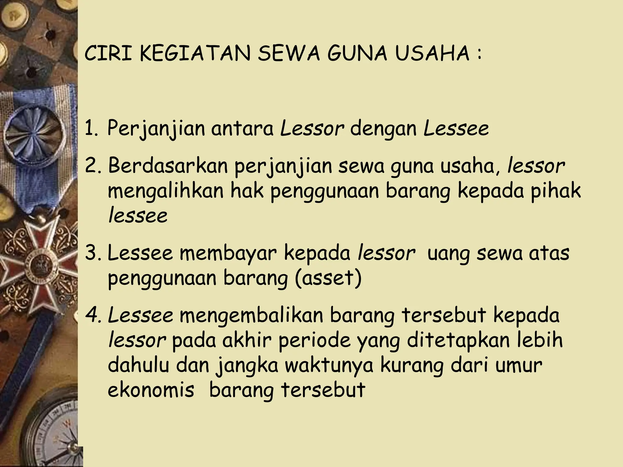 Mata Kuliah BANK dan Lembaga Keuangan - LEASING | PPT