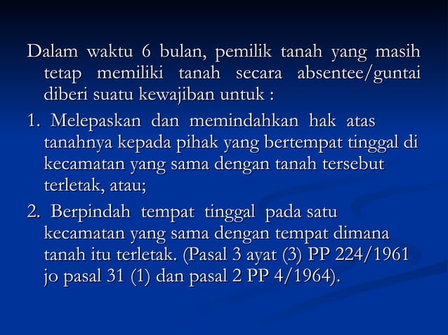 Materi Kuliah OL H.Agraria (3-Landreform).ppt