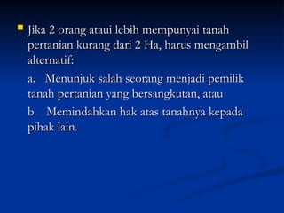 Materi Kuliah OL H.Agraria (3-Landreform).ppt