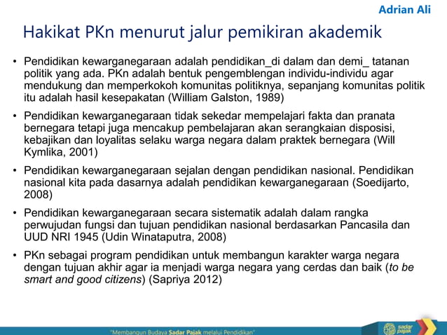 Materi kuliah PKN Pertemuan 1 | PPTX