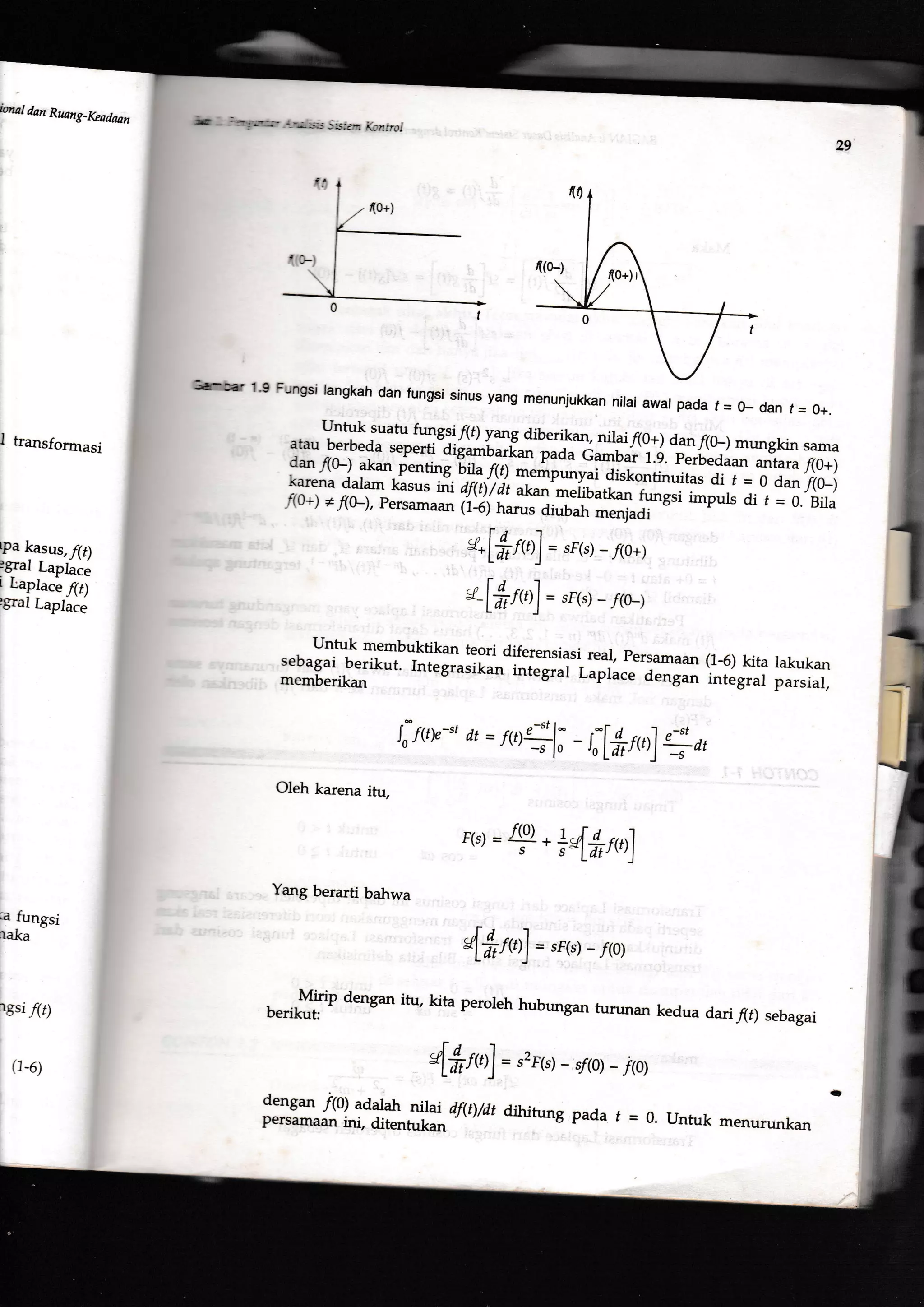 Materi kuliah teknik pengaturan transformasi laplace | PDF