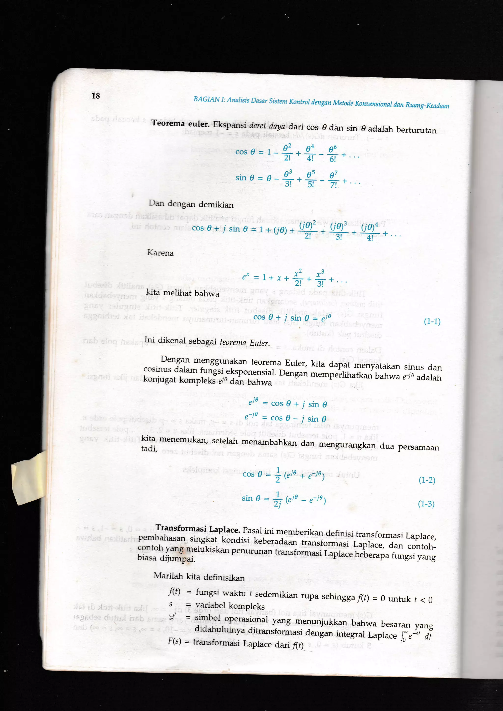 Materi kuliah teknik pengaturan transformasi laplace | PDF