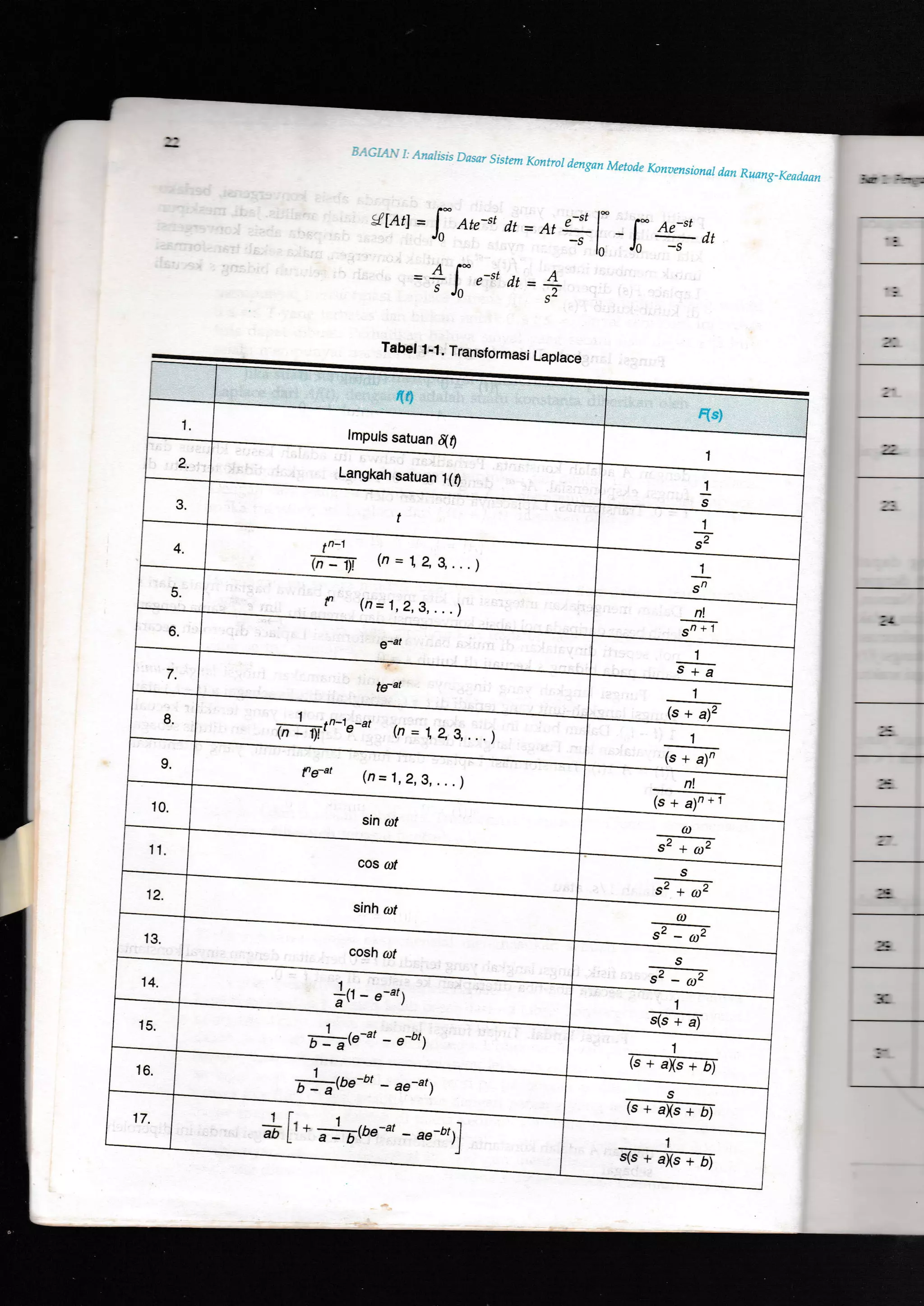 Materi kuliah teknik pengaturan transformasi laplace | PDF
