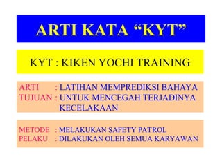 materi KYT dan pengertian dari KYT yang dapat diperlajari | PPT