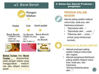 Materi Label Keamanan Pangan pangan aman ppt | PPTX