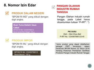 Materi Label Keamanan Pangan pangan aman ppt | PPTX