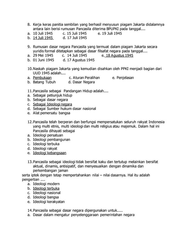 Materi belajar LCT Pancasila kelas XII | DOCX