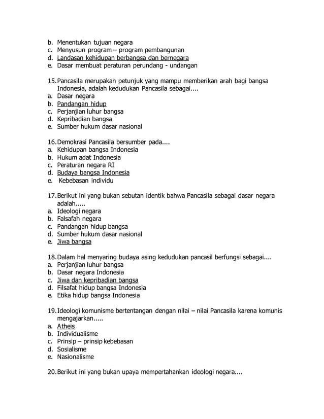 Materi belajar LCT Pancasila kelas XII | DOCX