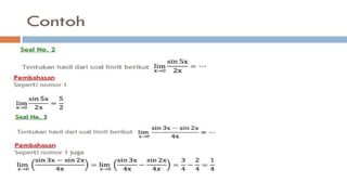 materi limit fungsi trigonometri kelas XII MIPA | PPTX