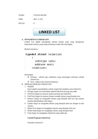 Materi linked list dan bubble sort | DOCX