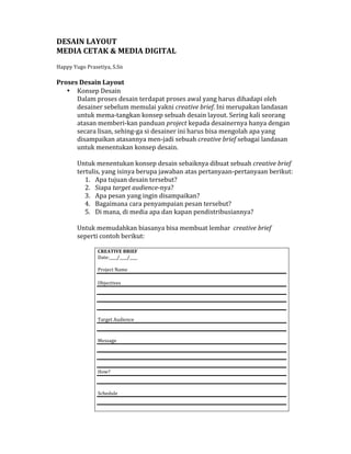 Layout media cetak dan digital (Materi Workshop LPMN) | PDF