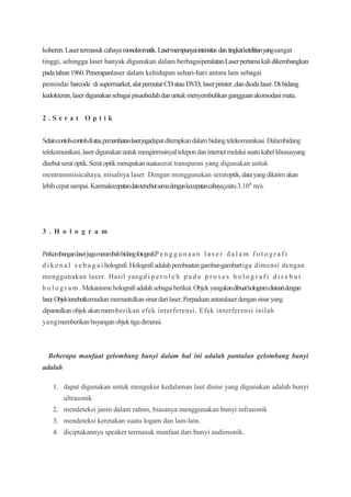 Materi manfaat gelombang bunyi | DOCX