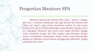 Materi manicure spa | PPTX