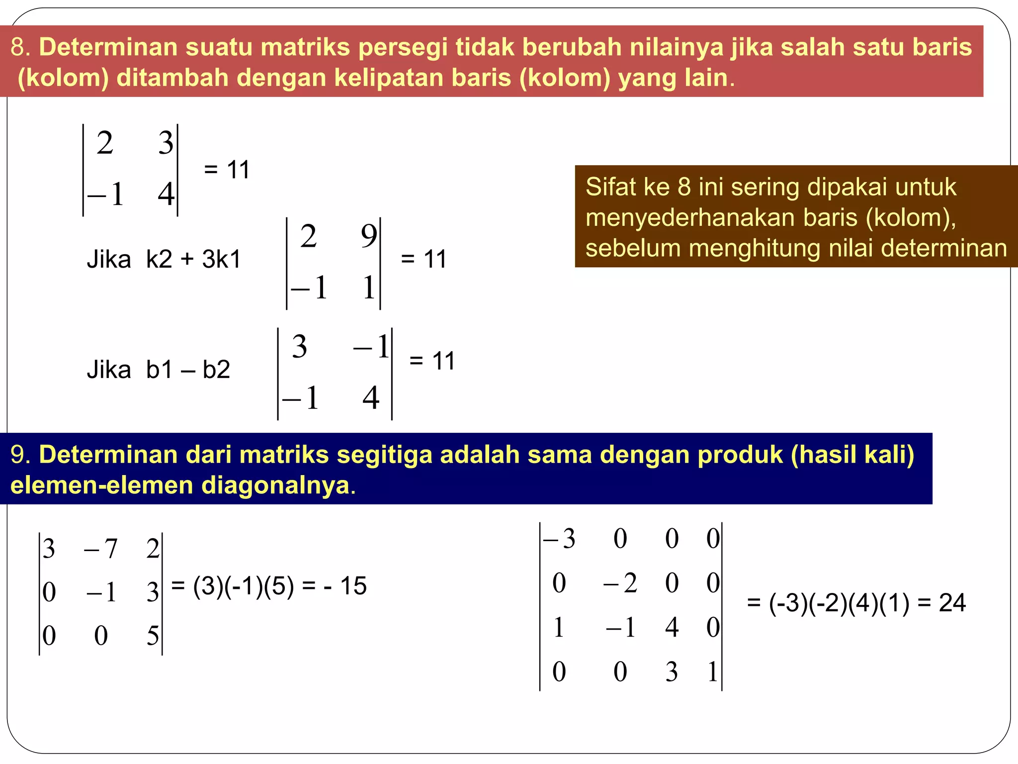 Materi Matematika DETERMINAN | PPT
