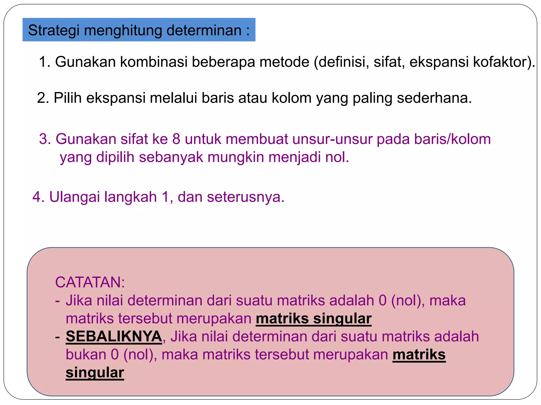 Materi Matematika DETERMINAN | PPT