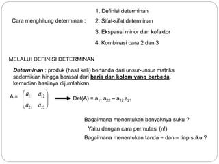 Materi Matematika DETERMINAN | PPT