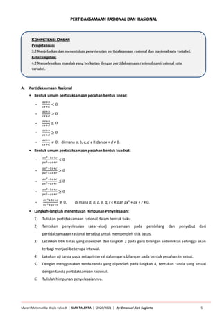 Materi Matematika Wajib Kelas X | PDF