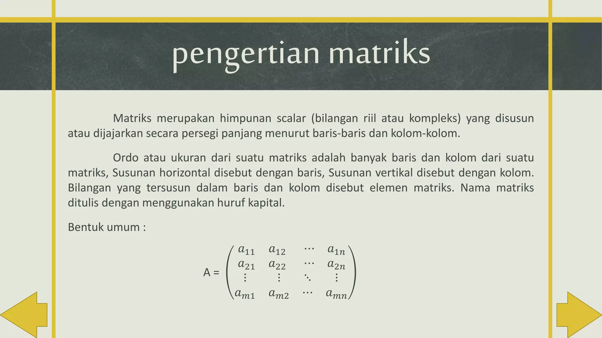 Materi Matriks | PPTX
