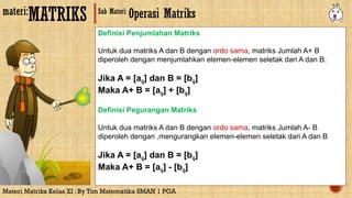 MATRIKS KELAS 11 MATEMATIKA TINGKAT .ppt