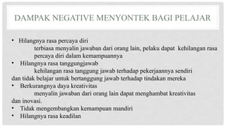 Materi Mencontek Bimbingan Konseling kelas 11.pptx