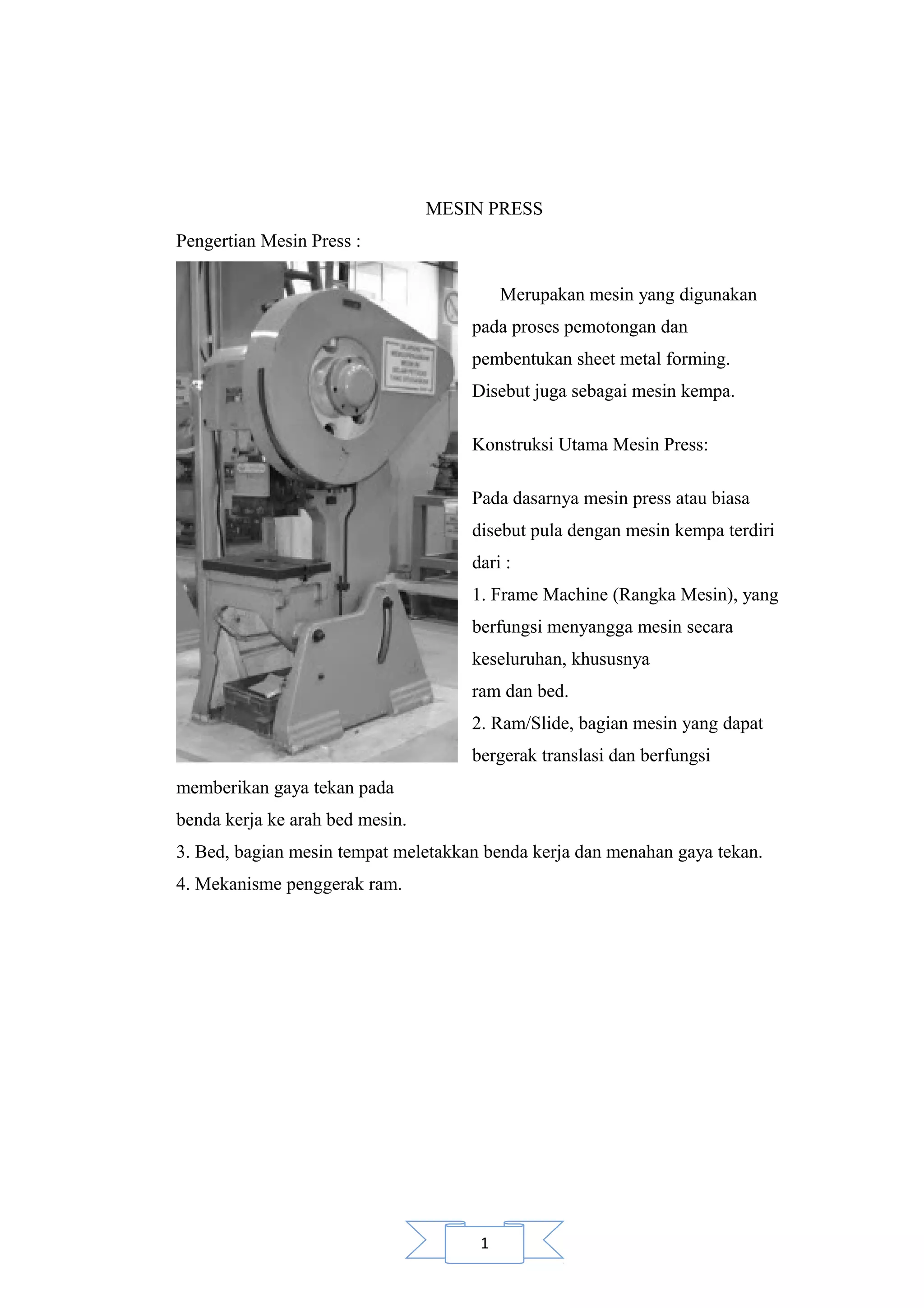 Materi mesin press | DOC
