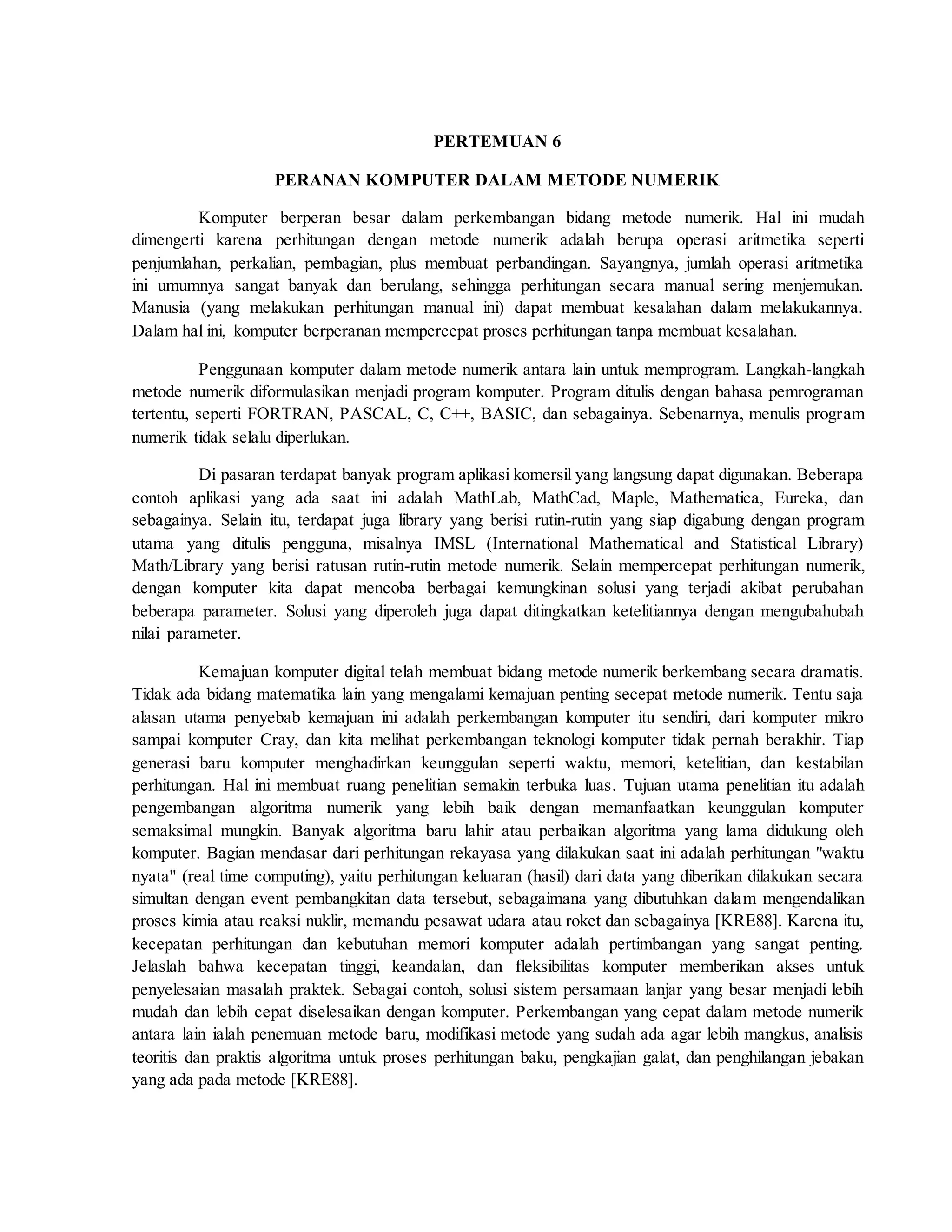 Materi metode numerik | DOCX