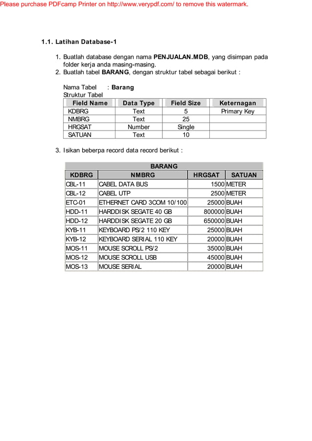 Materi microsoft accest kelas 11 | PDF